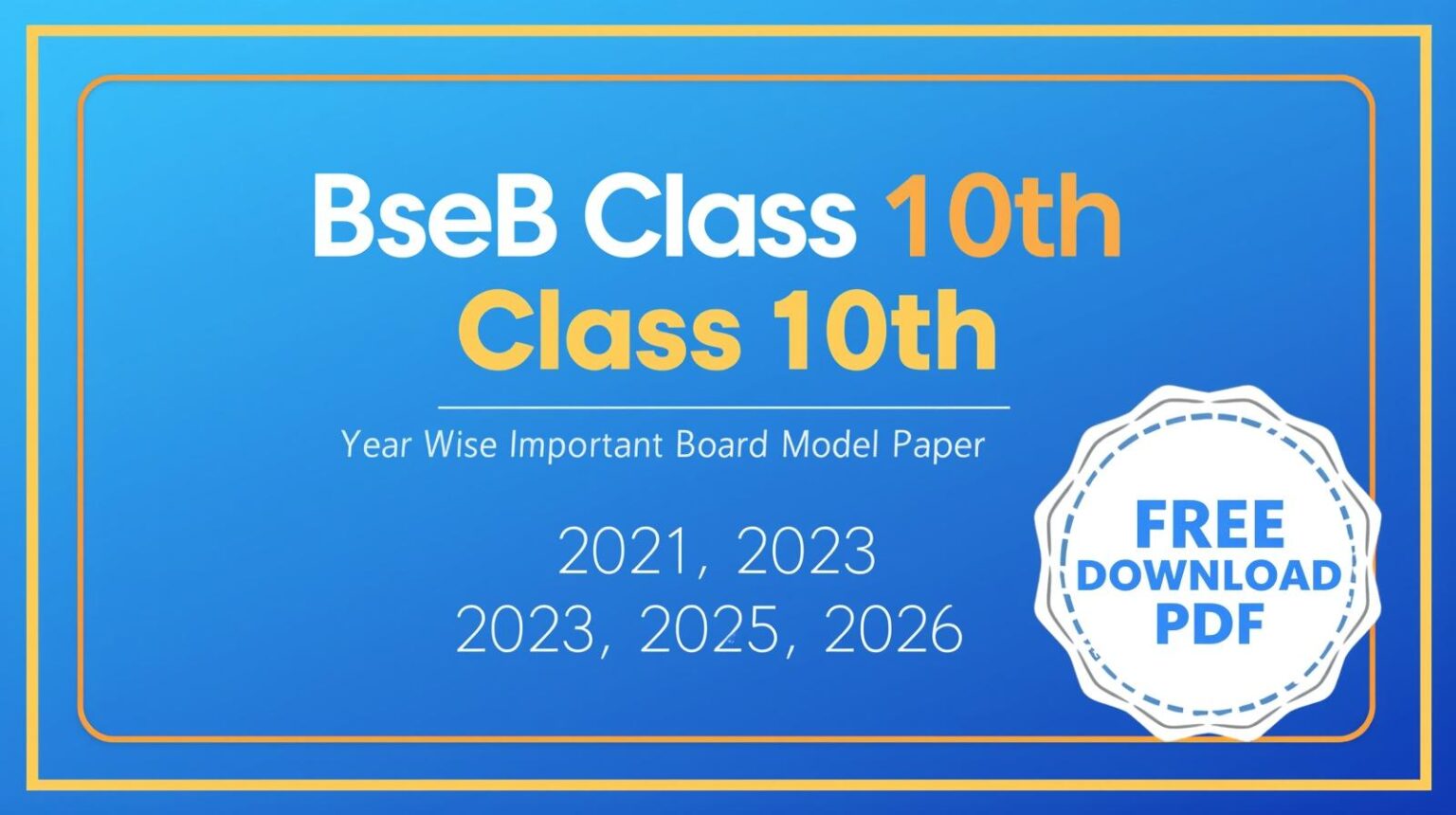 Bseb 10th Year Wise Important Board Model Paper All Subject Download
